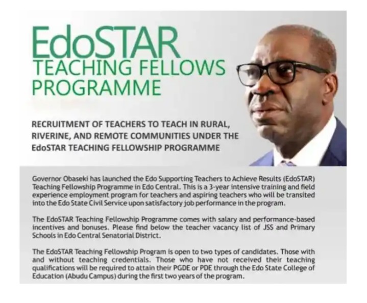 Edo State Civil Service Massive Teachers Recruitment 2020 Gistcore Media