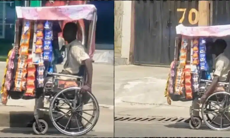 Physically Challenged Man Selling Goods From Wheelchair Stirs Emotional ...